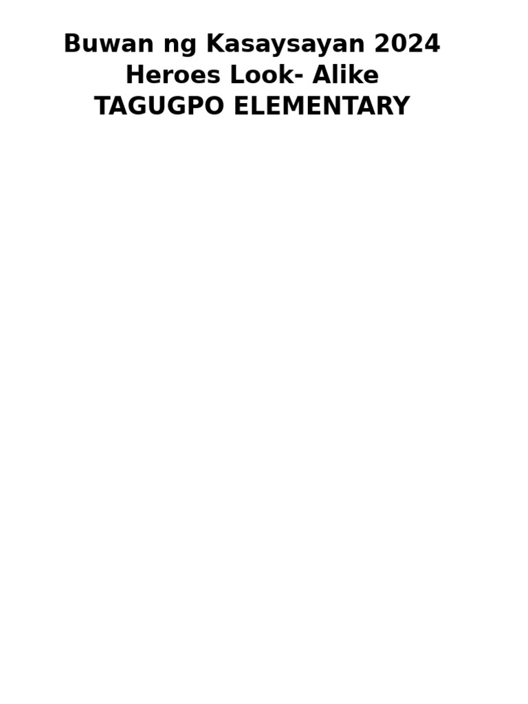 Buwan Ng Kasaysayan | PDF