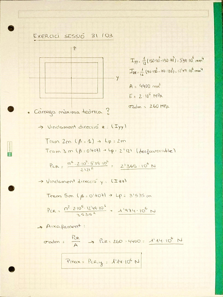 Ejercicio Pandeo | PDF