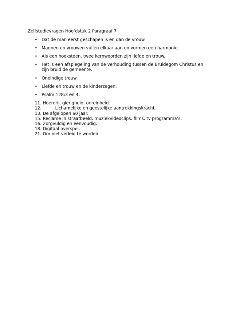 Zelfstudievragen Hoofdstuk 2 Paragraaf 7 | PDF