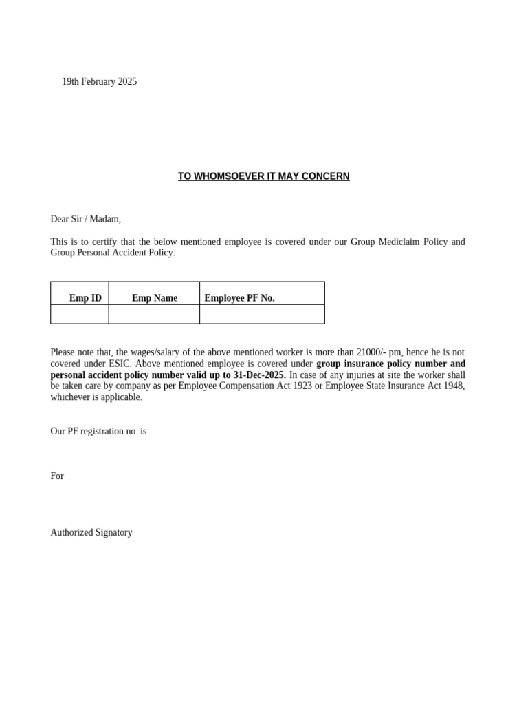 Declaration Letter | PDF