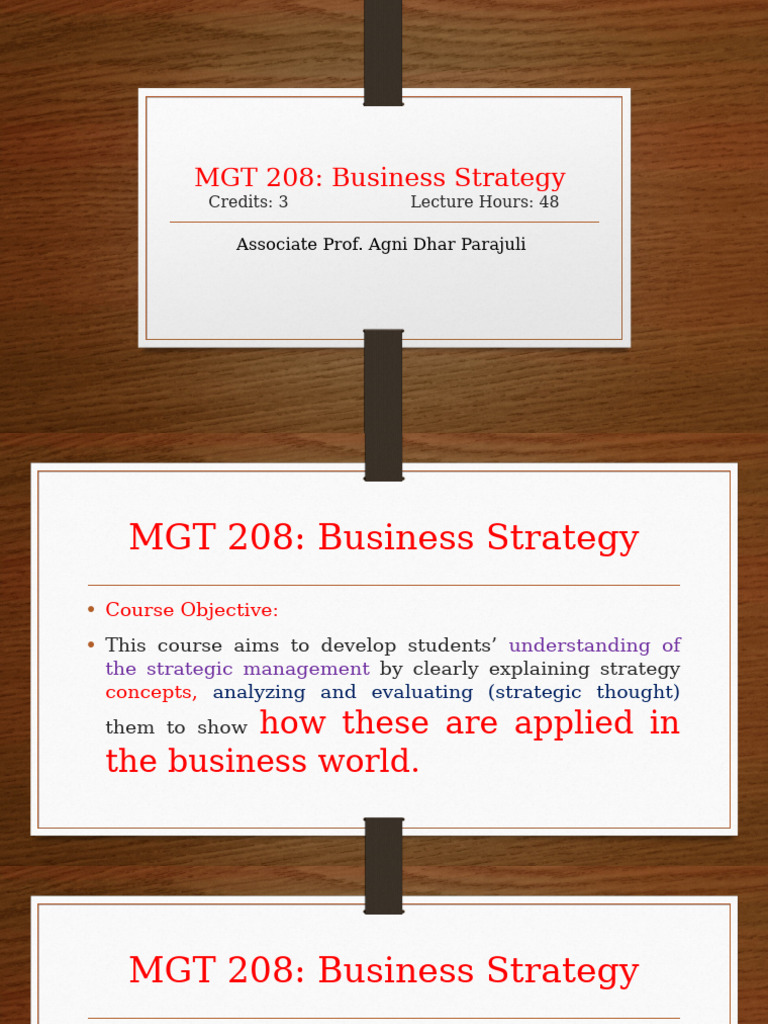 MGT 208: Business Strategy Overview | PDF | Strategic Management ...