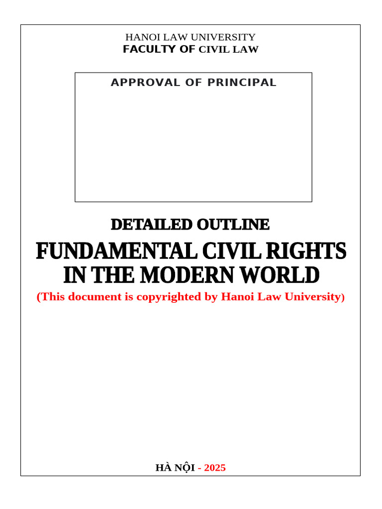 Fundamental Civil Rights in Modern World - 2TC | PDF | Lecture