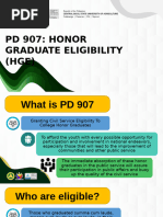 Honor Graduate Eligibility PD 907 | PDF | Identity Document | Thesis