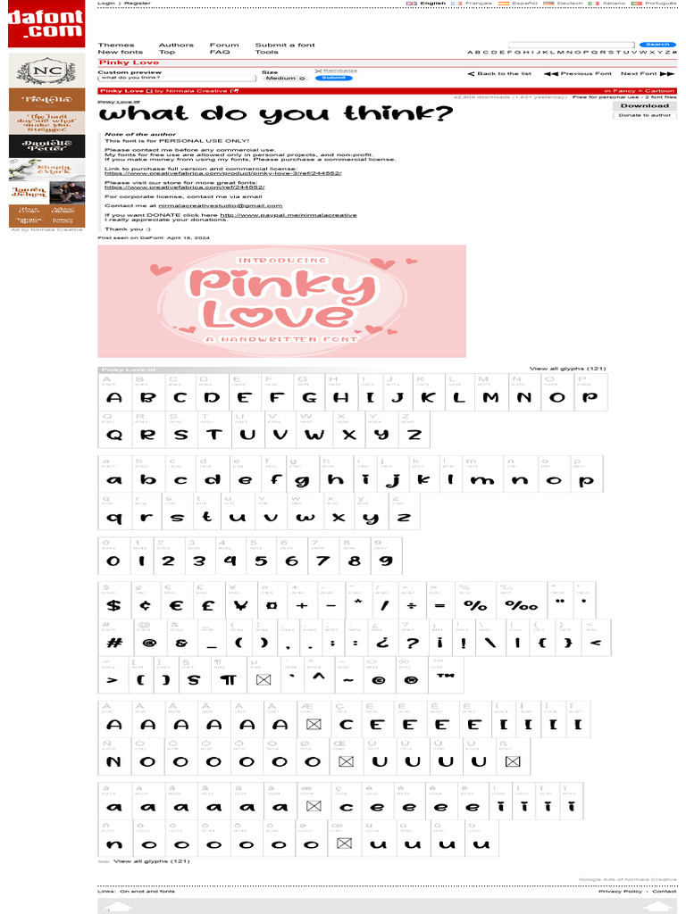 Pinky Love Font | PDF | Digital Technology | Typography