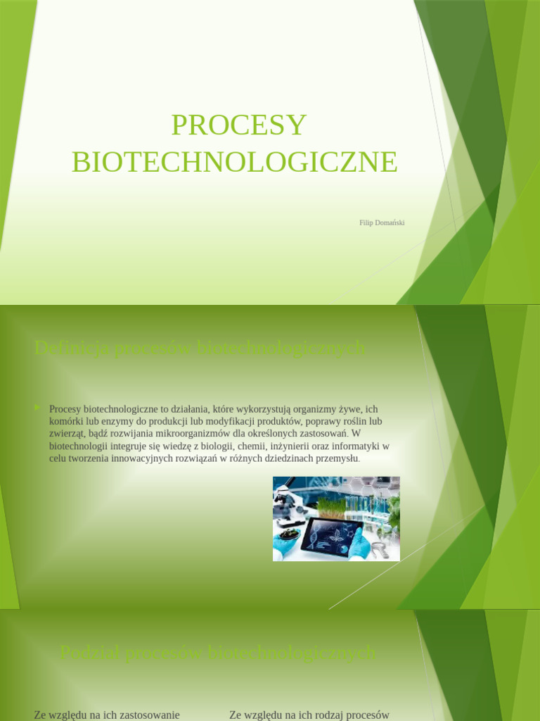 Procesy Biotechnologiczne | PDF