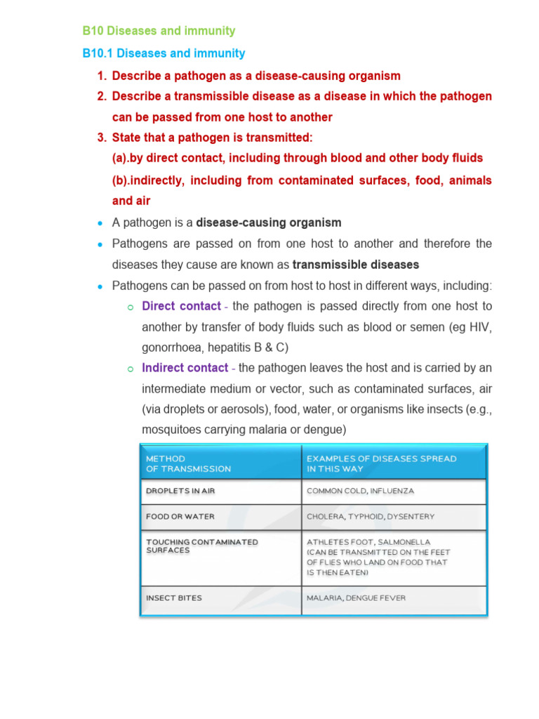 B10 Diseases and Immunity | PDF | Immune System | Adaptive Immune System