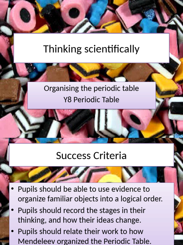 Organizing the Periodic Table Activity | PDF