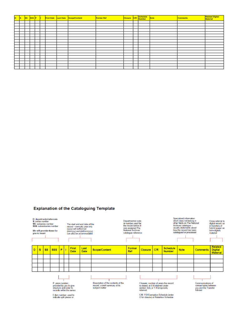 Cat Excel Template | PDF