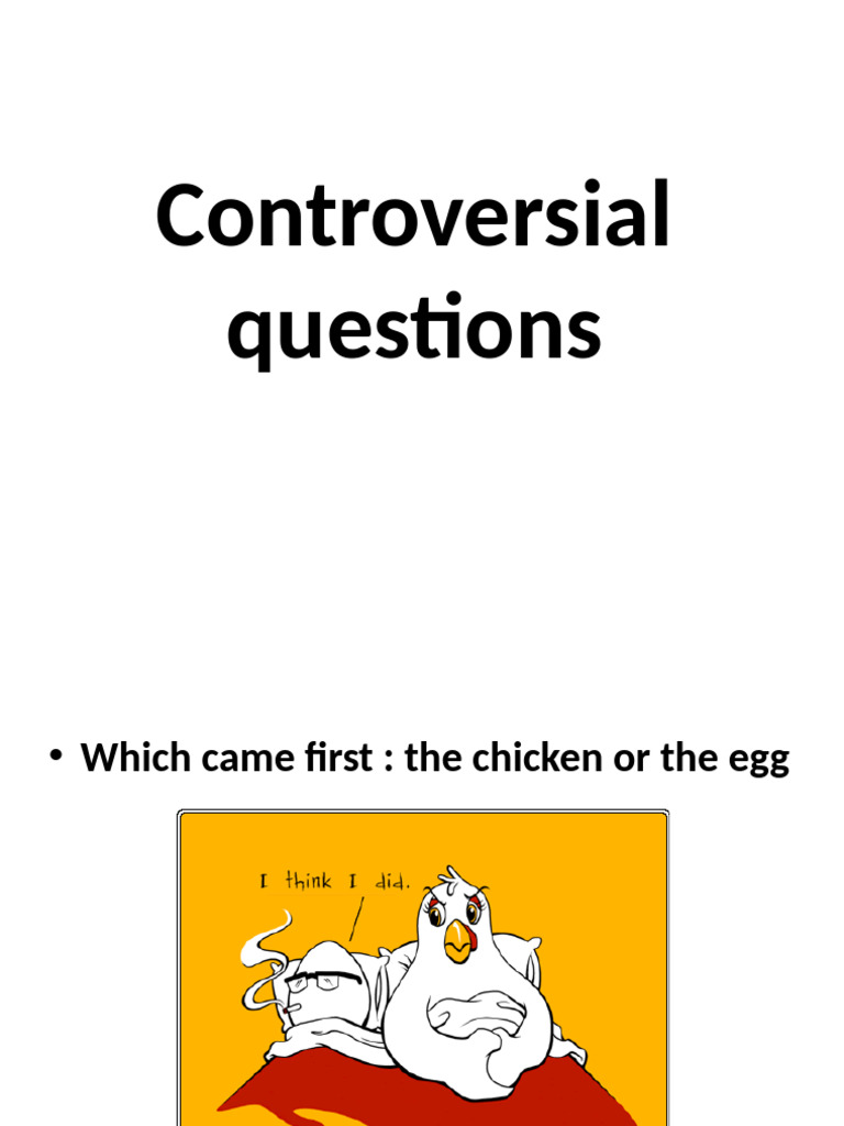 Controversial Questions for Debate | PDF
