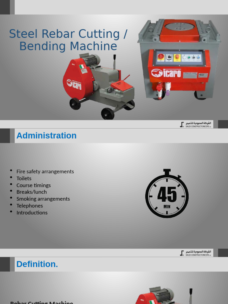 Rebar Cutting & Bending Machine | PDF | Personal Protective Equipment ...