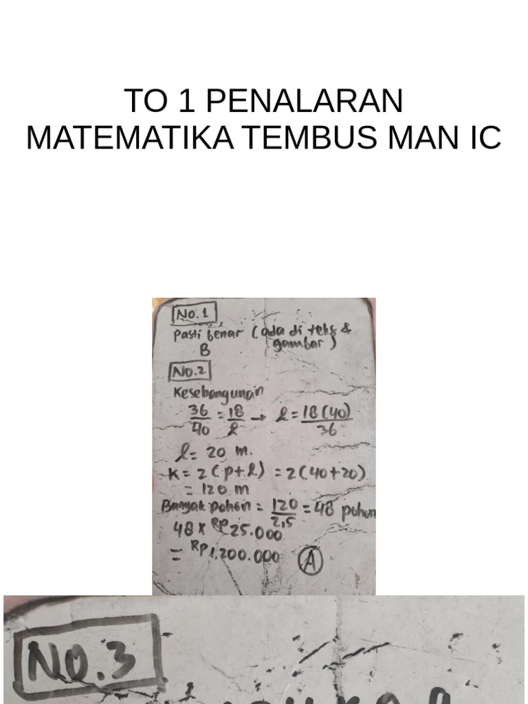 To 1 Penalaran Matematika Tembus Man Ic | PDF
