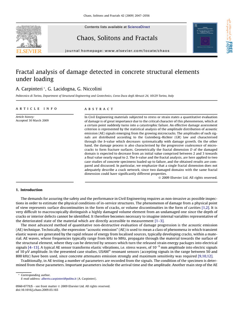 Carpinteri-2009-Fractal Analysis of Damage Detected in Concrete ...