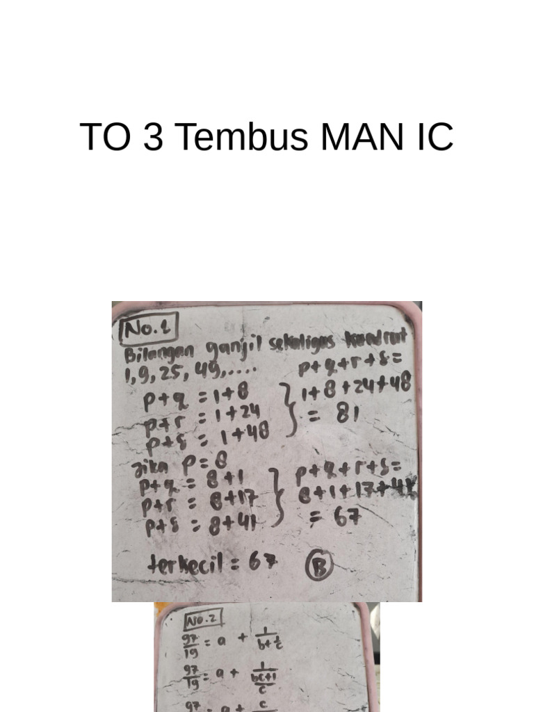 To 3 Tembus Man Ic | PDF