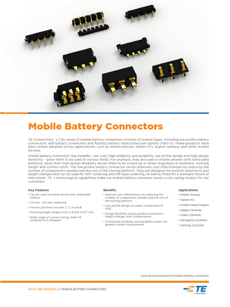 ENG_DS_ENG_1-1773839-5_Mobile_Battery_Connector_0216 | PDF | Electrical ...