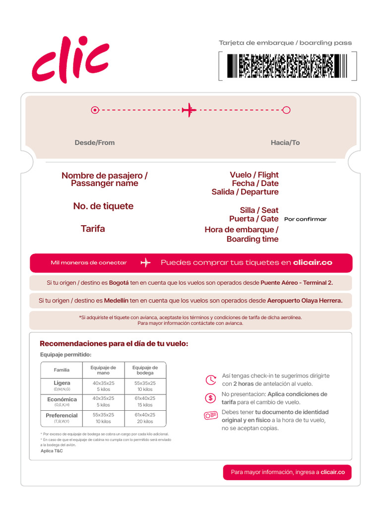 Información sobre tu tarjeta de embarque | PDF | aerolíneas | Seguridad ...