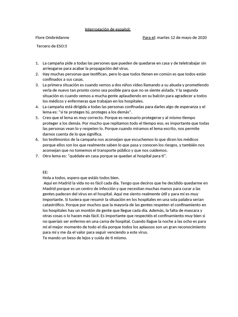 Interro Esp | PDF