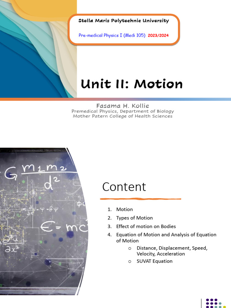Unit II - Motion (Complete note) | PDF | Speed | Velocity