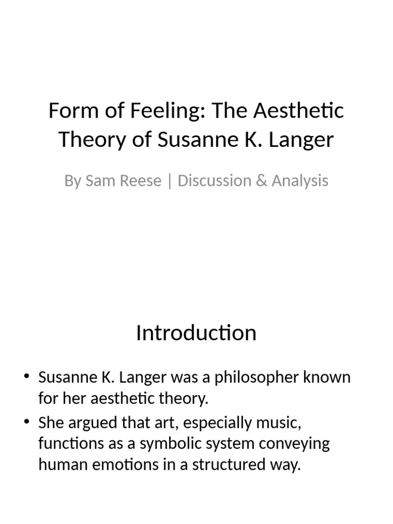 Form of Feeling Presentation | PDF