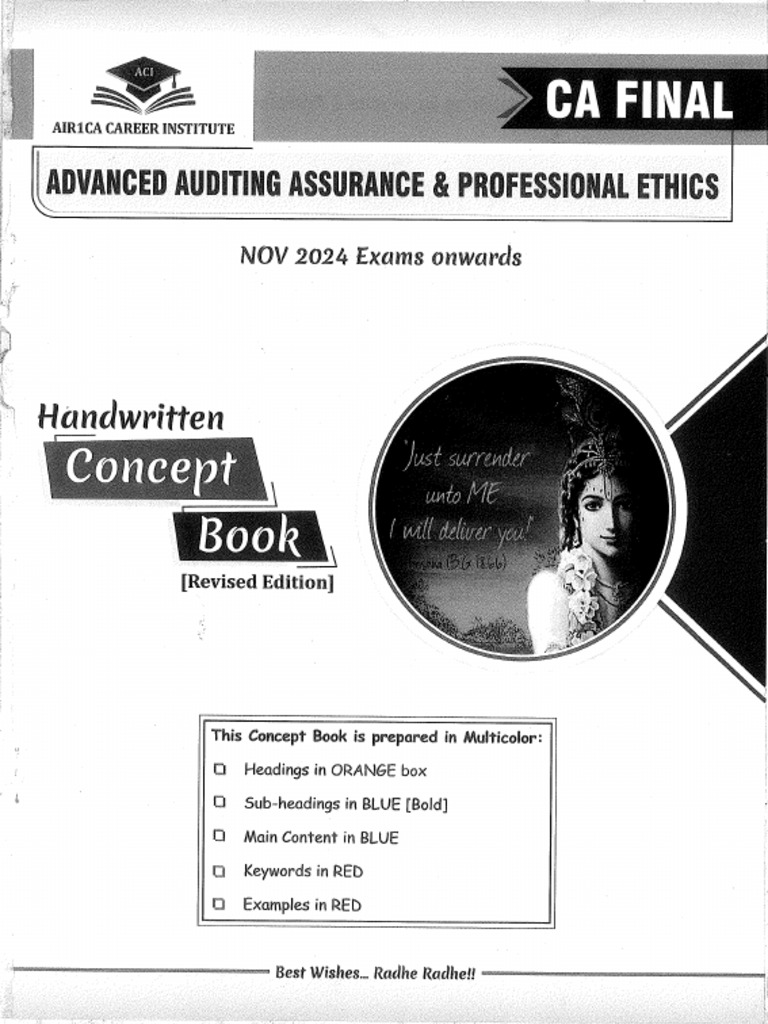 Audit Concept Book Atul Agarwal Nov 2024 | PDF