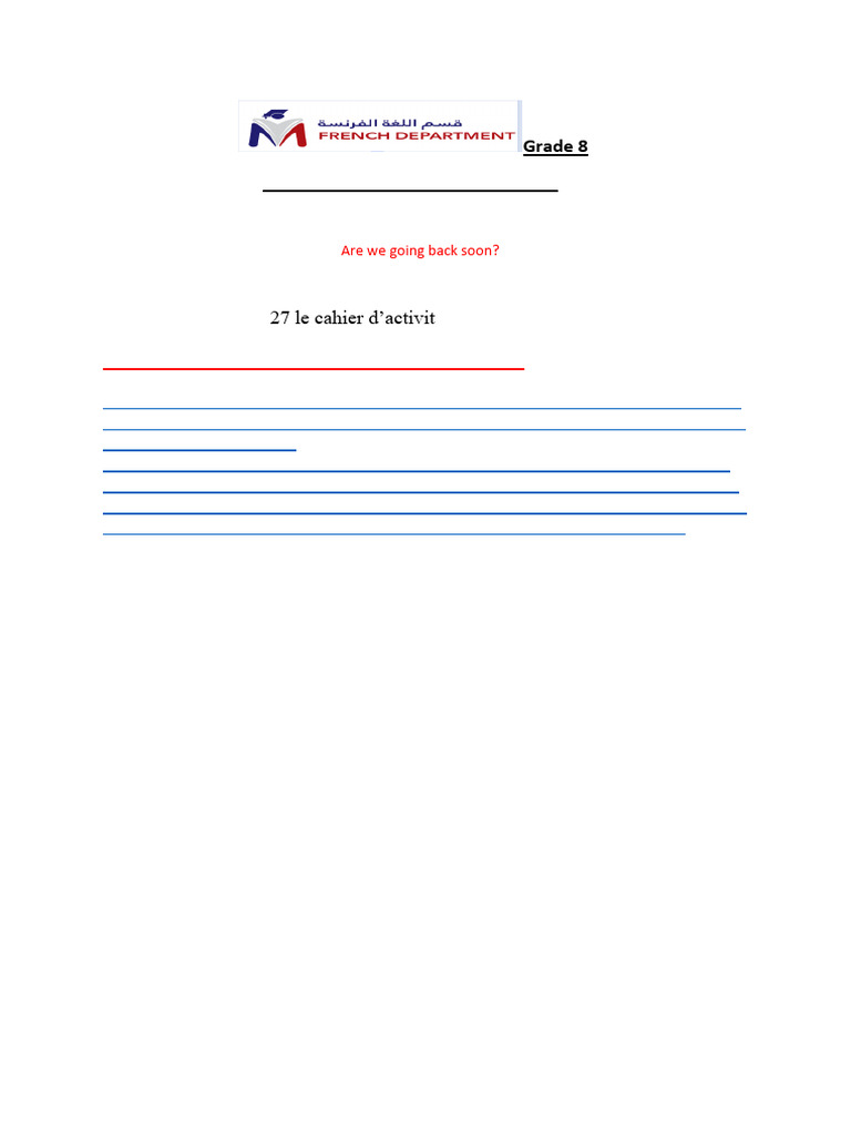 Grade 8 Required Material - Term 2 Quiz 1 | PDF