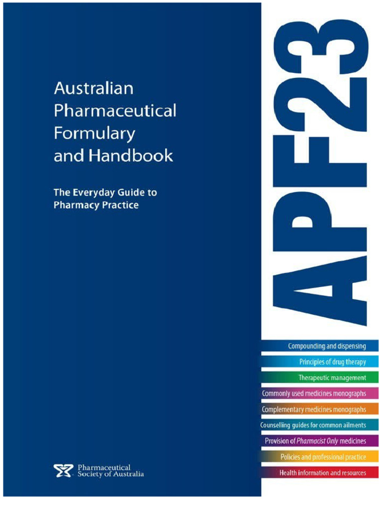 APF23: Australian Pharmaceutical Guide | PDF