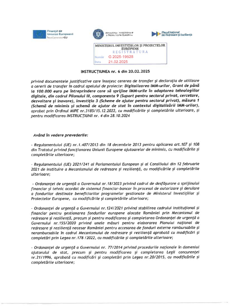 Instructiunea 6 Implementare Digitalizare | PDF