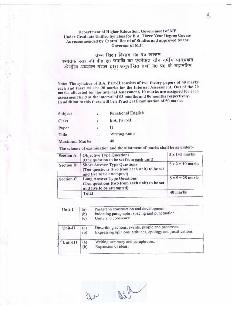 Ba Functional English Ii Iii Year | PDF