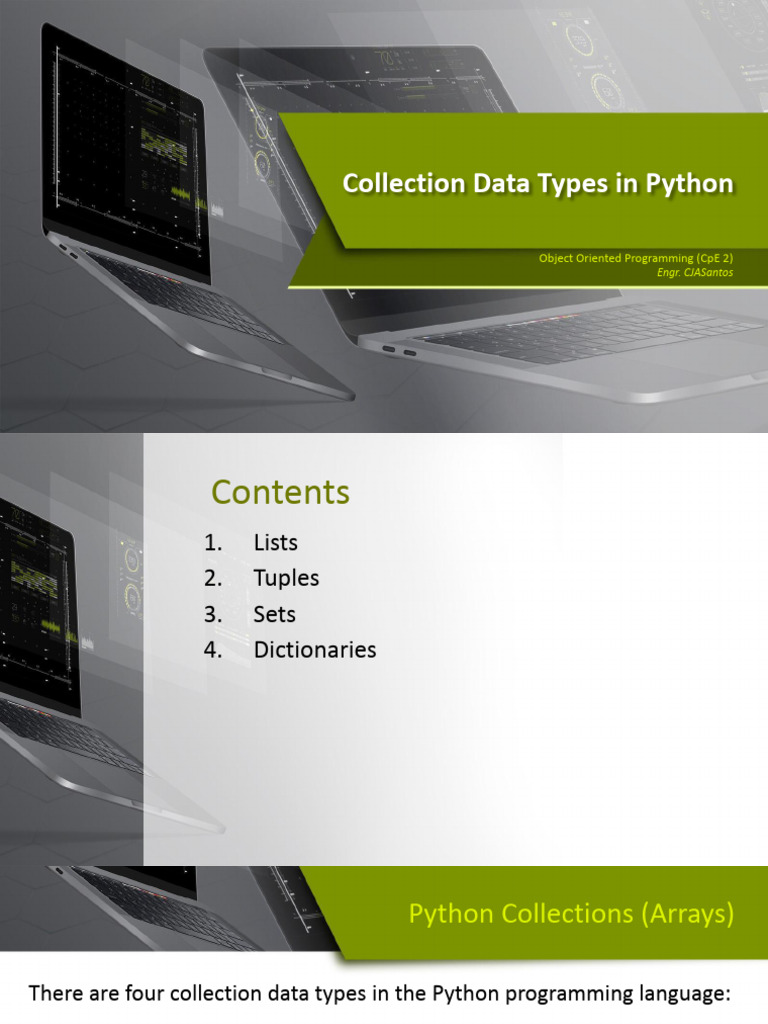 3 Collection Data Types | PDF | Data Type | Bracket