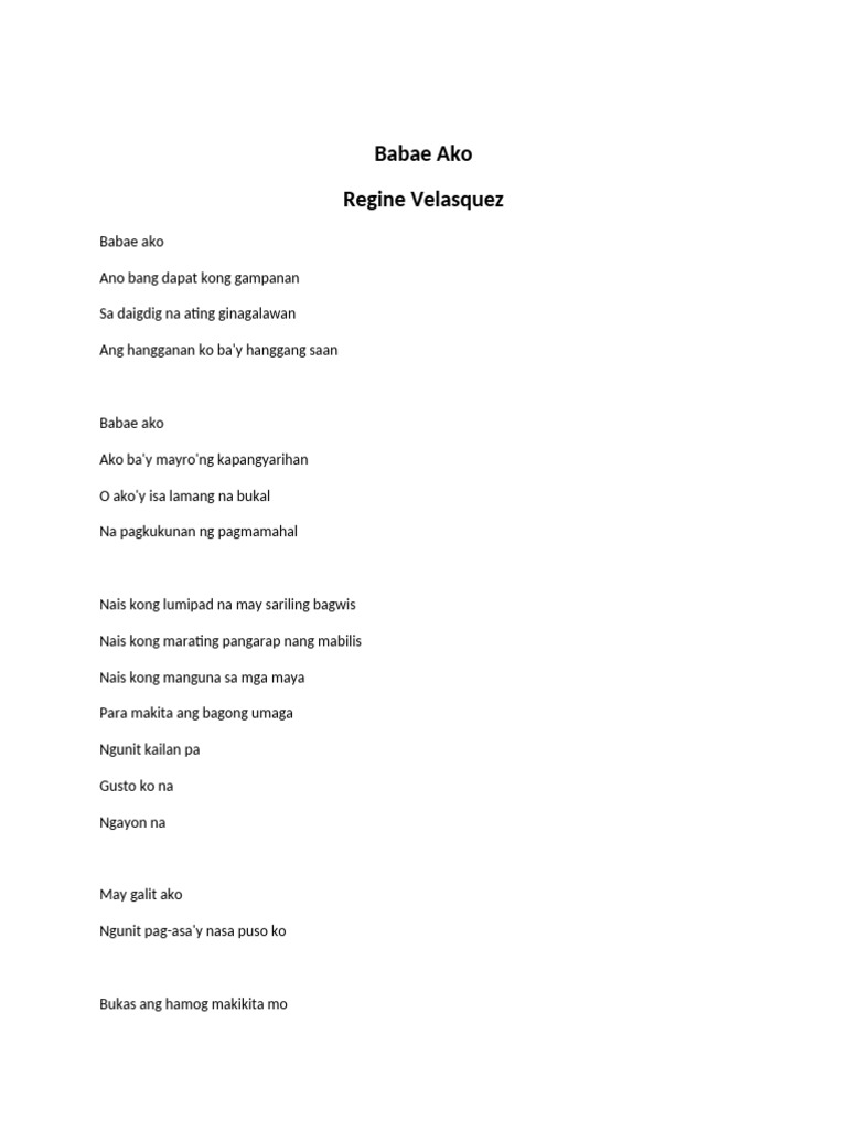 Babae Ako | PDF