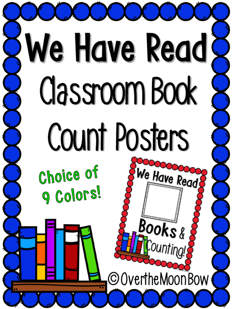 Classroom Book Count Posters Set | PDF