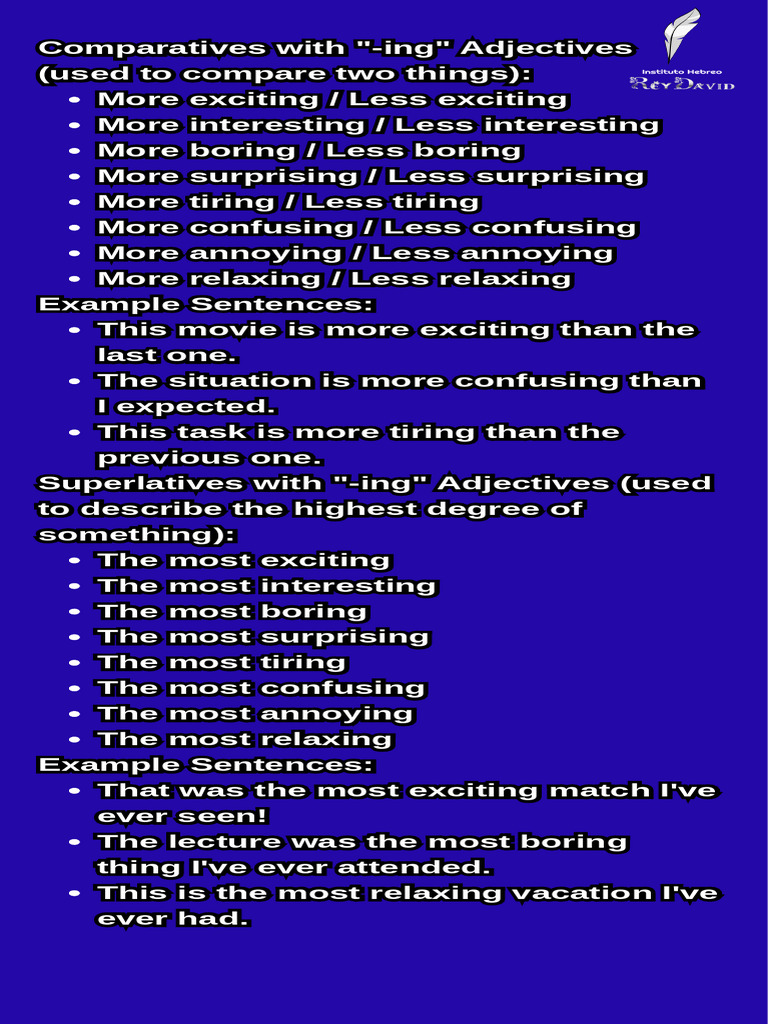 Boring: Comparatives and Superlatives | PDF