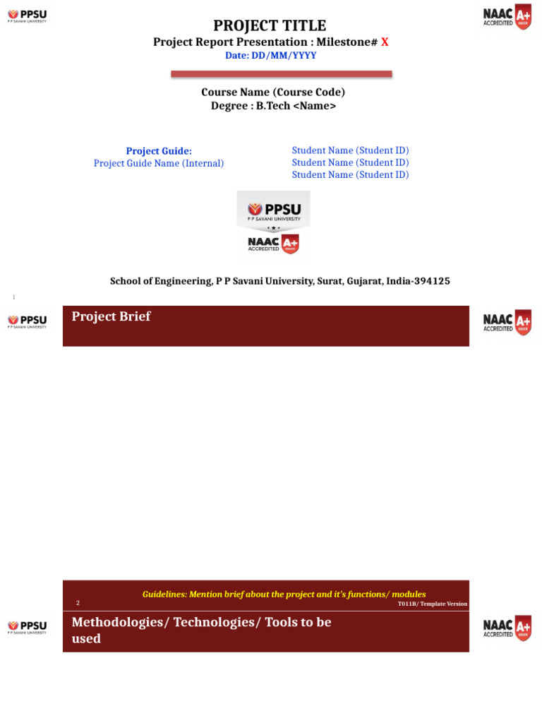 Sample Presentation For Project Report | PDF