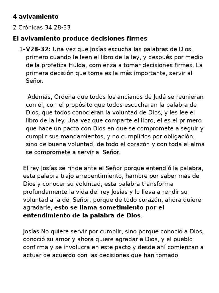 4 Avivamiento 2 reyes 23 1-20 | PDF | Cristo (título) | Dios