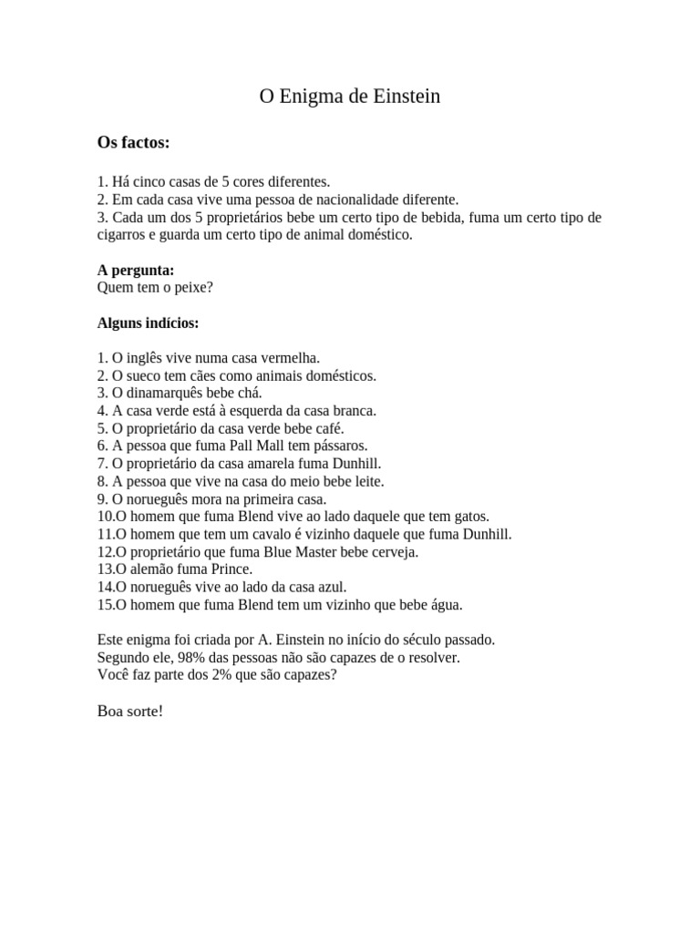 O Enigma de Einstein | PDF