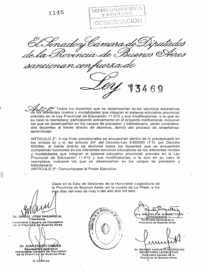Ley 13469 | PDF