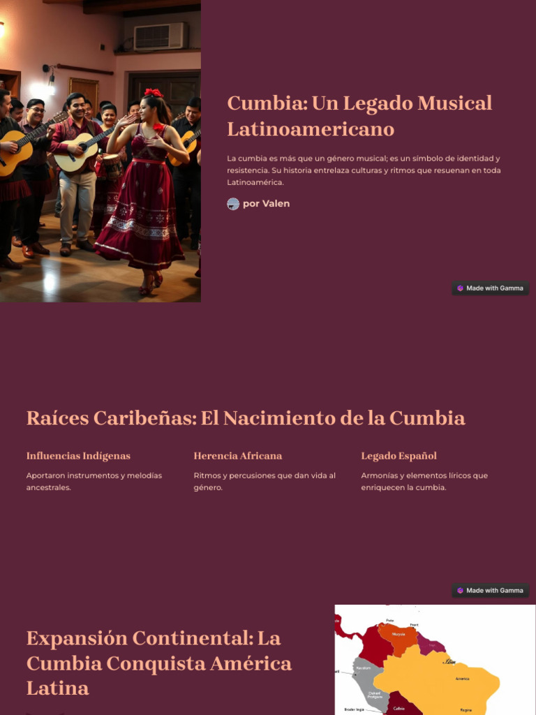 Cumbia: Historia y Evolución Musical | PDF | Ritmo | Bailes