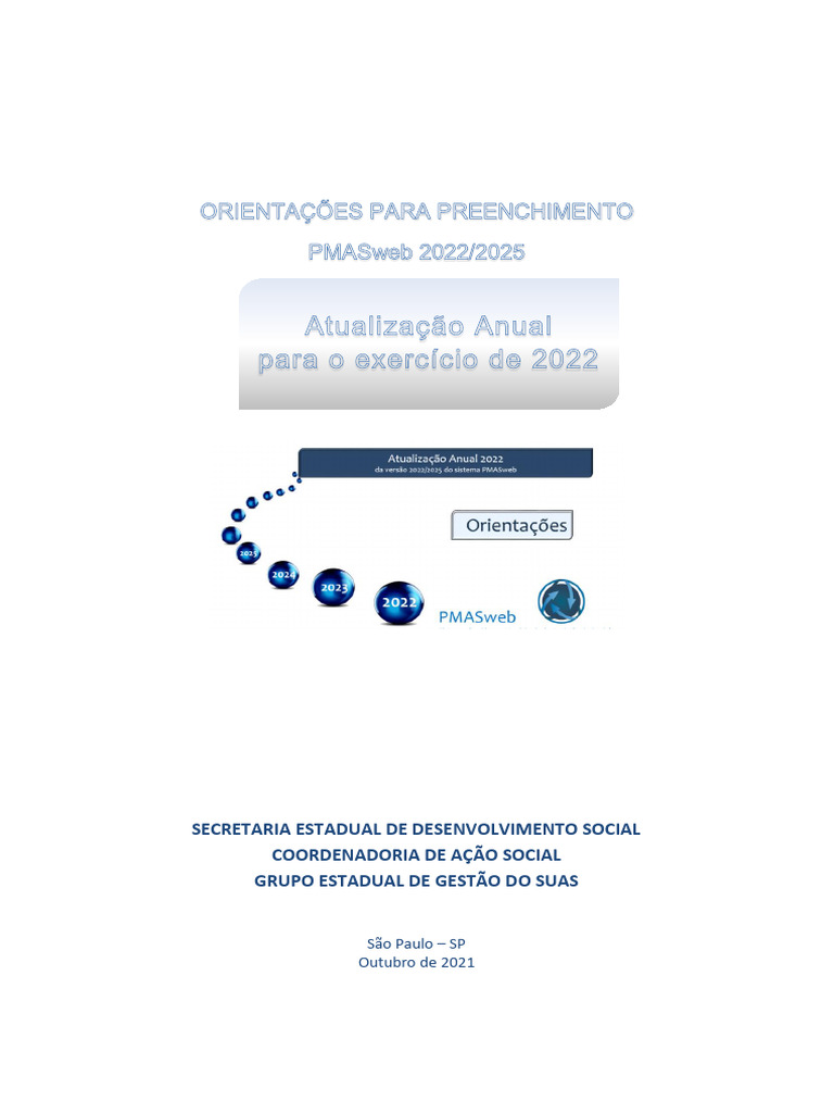 Orientacoessobreaatualizacaoanualpara2022 PMAS - 2022 2025 | PDF ...