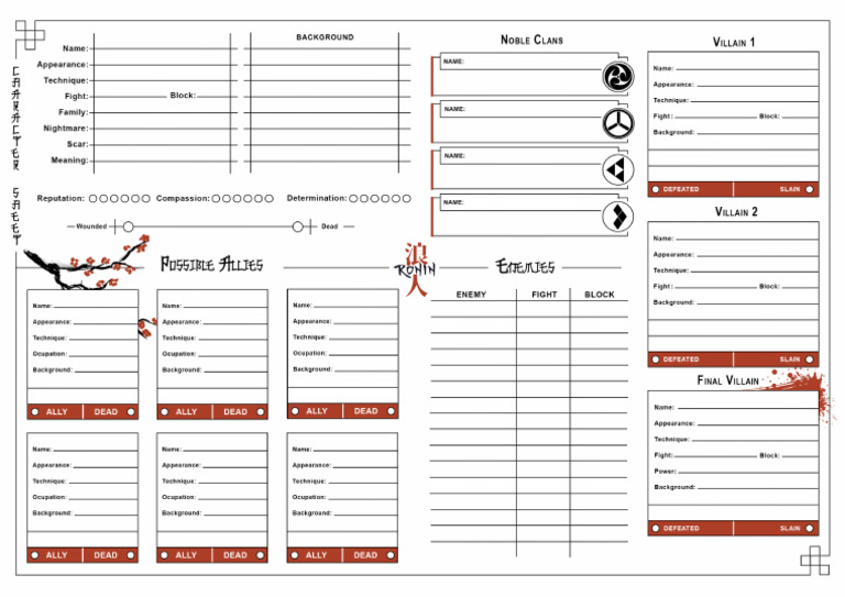 Ronin Sheet | PDF
