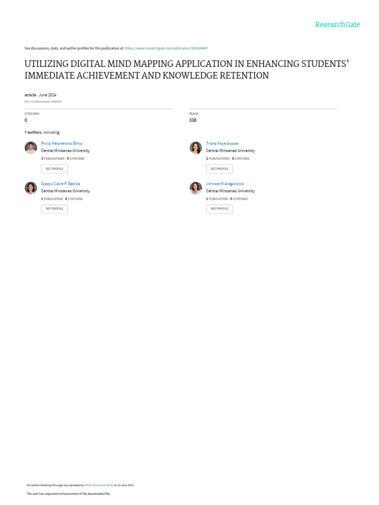 Utilizing Digital Mind Mapping Application in Enhancing Students ...