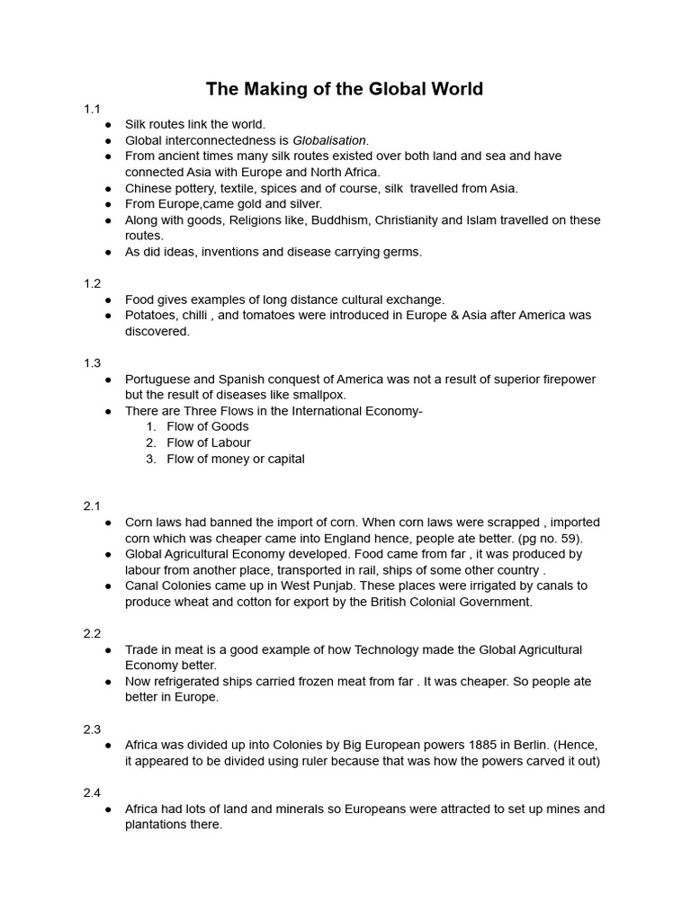 The Making of The Global World | PDF | Great Depression | Exchange Rate