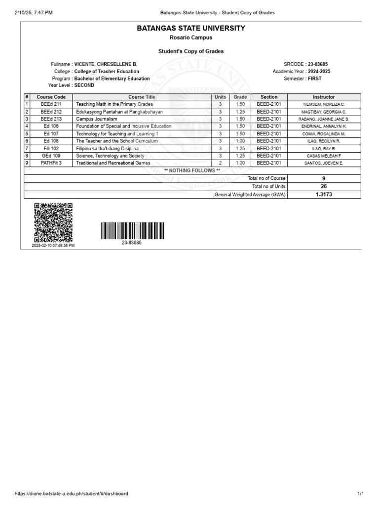 Student Portal - Dashboard | PDF | Educational Stages | Learning