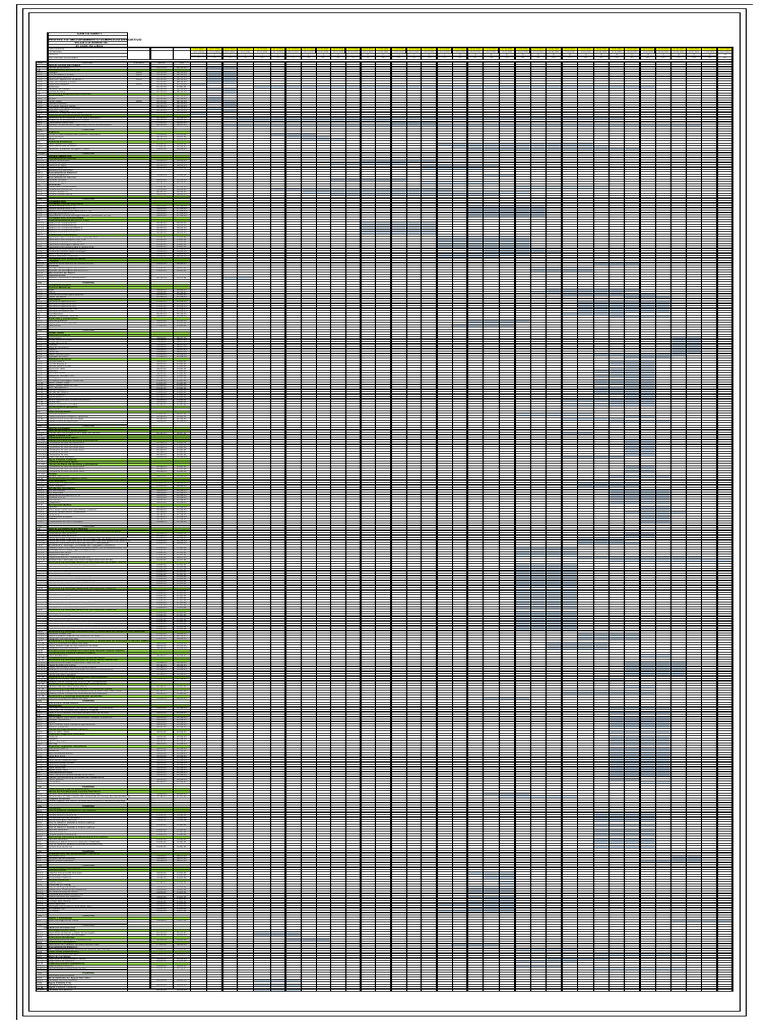 Gantt Layout1 | PDF | Ingeniería de Edificación | Materiales de construcción