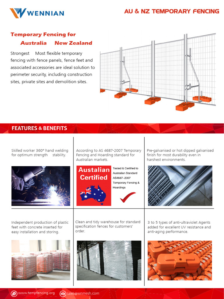 Au Temporary Fencing Catalog | PDF | Materials