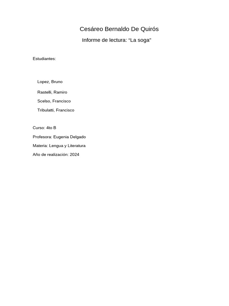 La Soga | PDF | Poesía | Cuentos