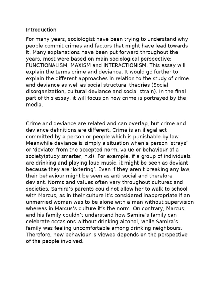 Understanding Crime and Deviance Theories | PDF | Deviance (Sociology ...