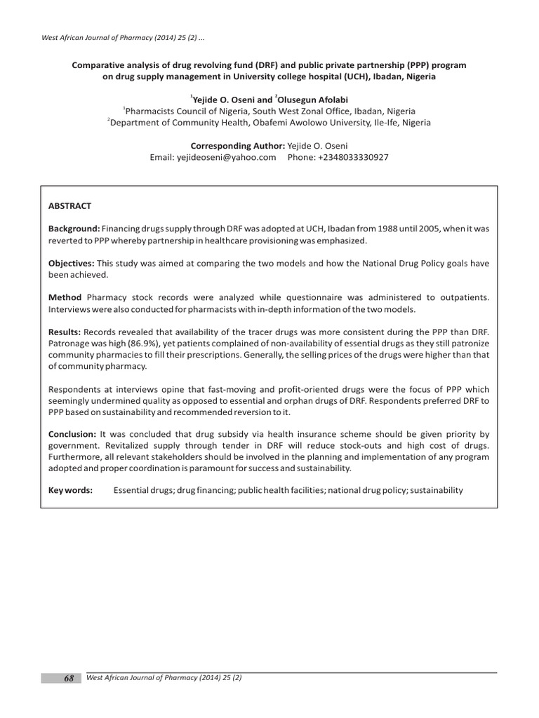 Comparative Analysis of Drug Revolving F | PDF | Pharmacy | Public ...