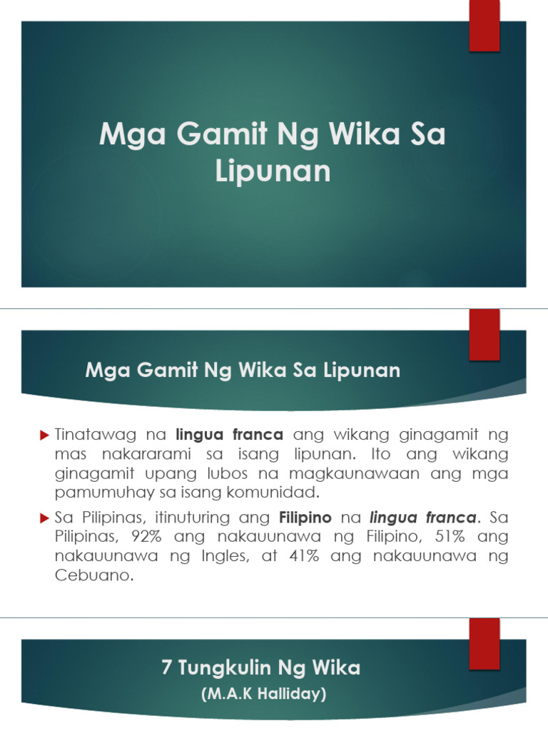 GAMIT-NG-WIKA-SA-LIPUNAN-SHS | PDF