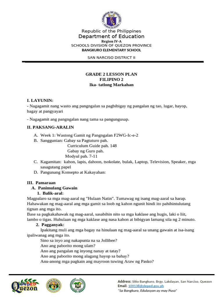 Cot Grade 2 | PDF