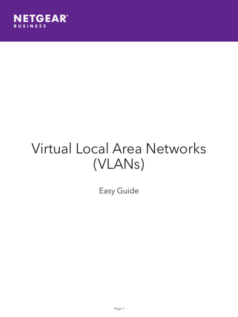 NETGEAR VLANs Easy Guide - 19dec19 | PDF | Computer Network | Ip Address