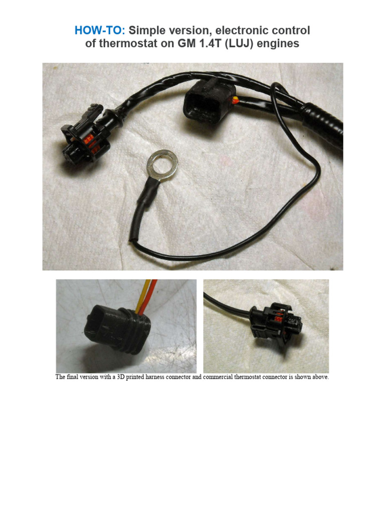 Control Thermostat for GM 1.4T LUJ Engine | PDF | Electrical Connector ...